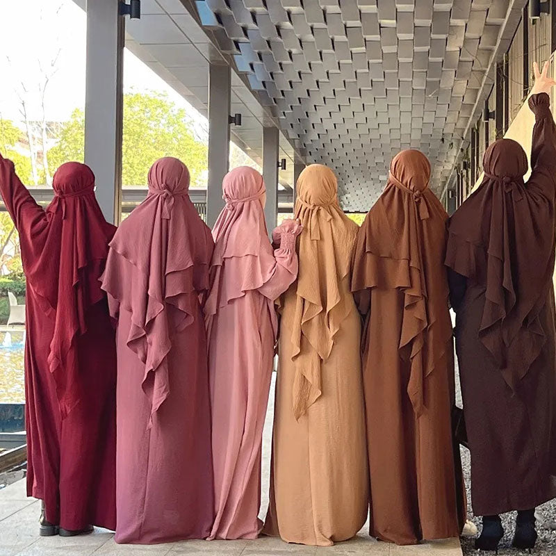 PRE ORDER 2 Piece Khimar Abaya Set More Colours
